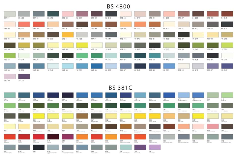 Colour Codes - GT Coatings - Powder Coating North East